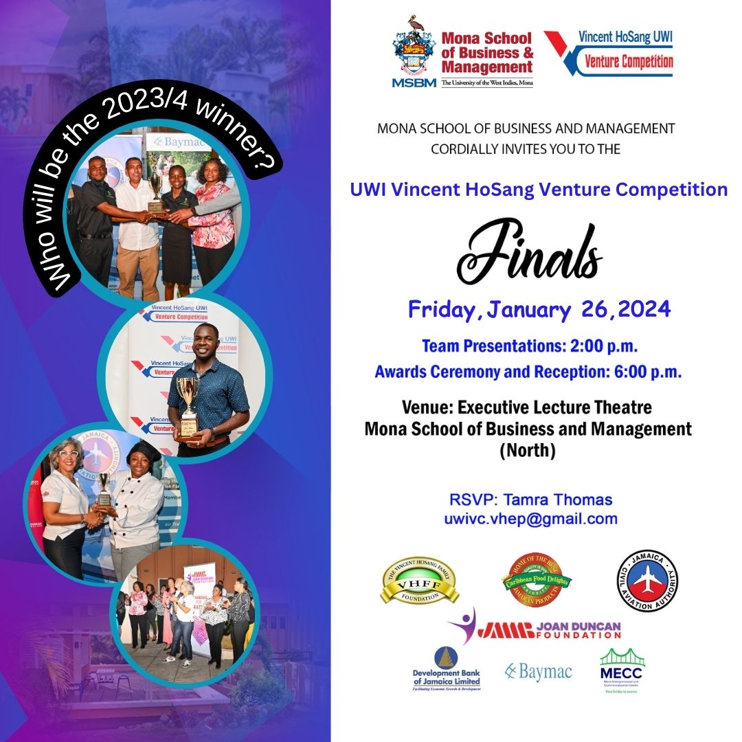 UWI Vincent Hosang Venture Competition Finals | Mona School of Business & Management